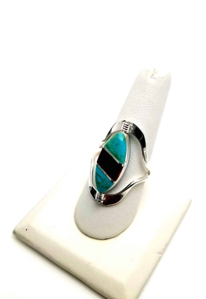 Flip Large Semi-Precious Stone Inlaid Rings | Costello International